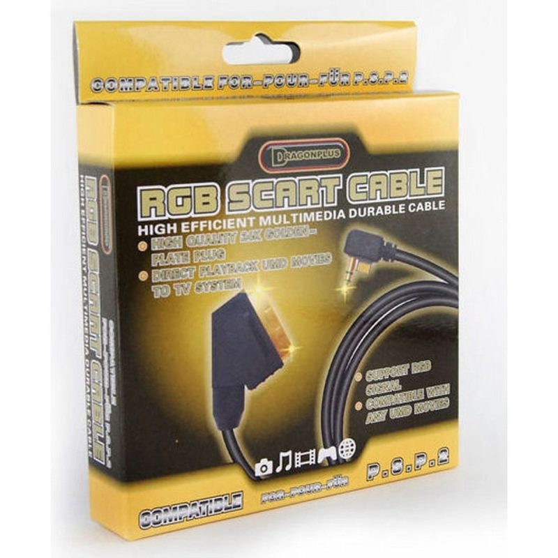 PSP Slim RGB-scart kabel for tv tilslutning | Konsol-chips.dk